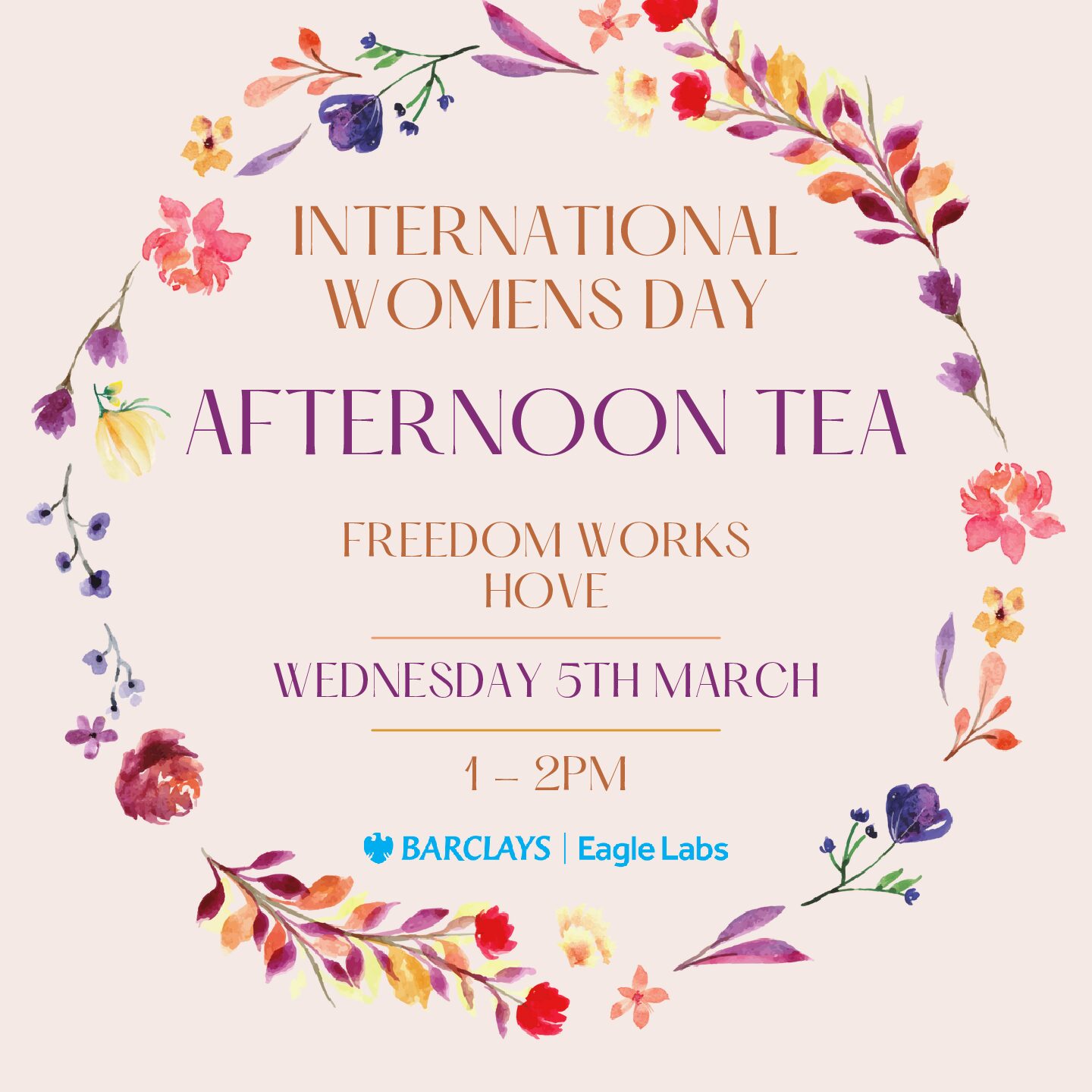 International Women's Day Afternoon Tea - Freedom Works